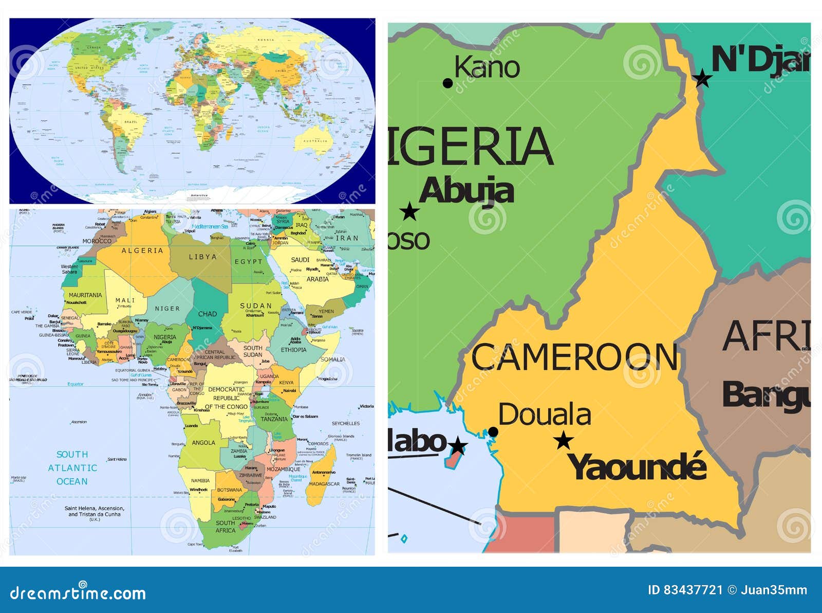 El Camerún y mundo stock de ilustración. Ilustración de indicador ...