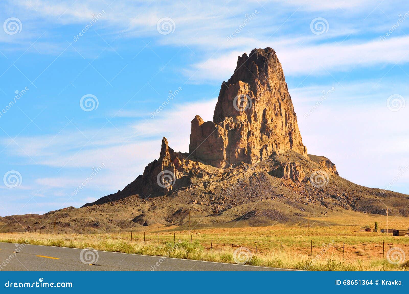 El Capitan Volcano Agathla Peak in Monument Valley Arizona Stock Photo ...