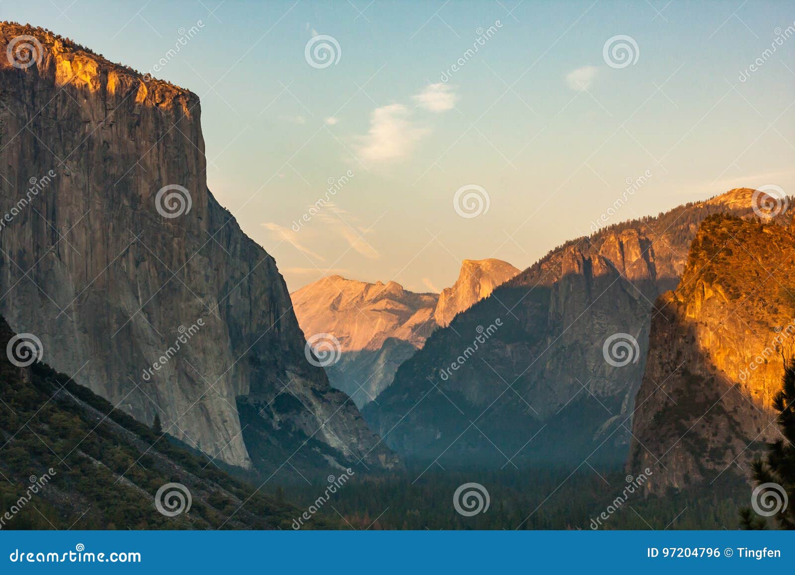El capitan yosemite sunset stock photo. Image of landmark - 97204796