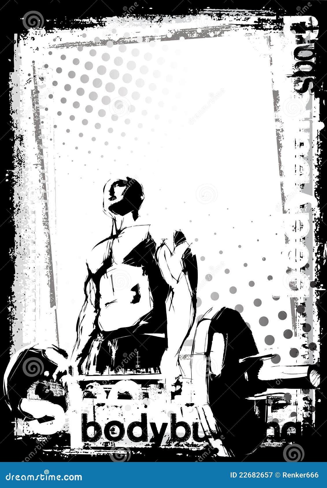 El cartel del Bodybuilding ilustración del vector. Ilustración de ...