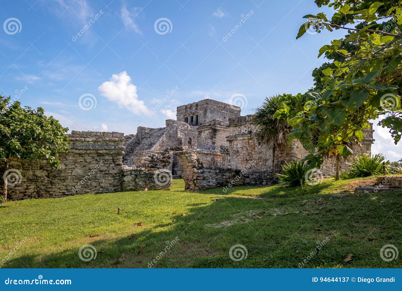 El Castillo the Castle - Mayan Ruins of Tulum, Mexico Stock Image ...