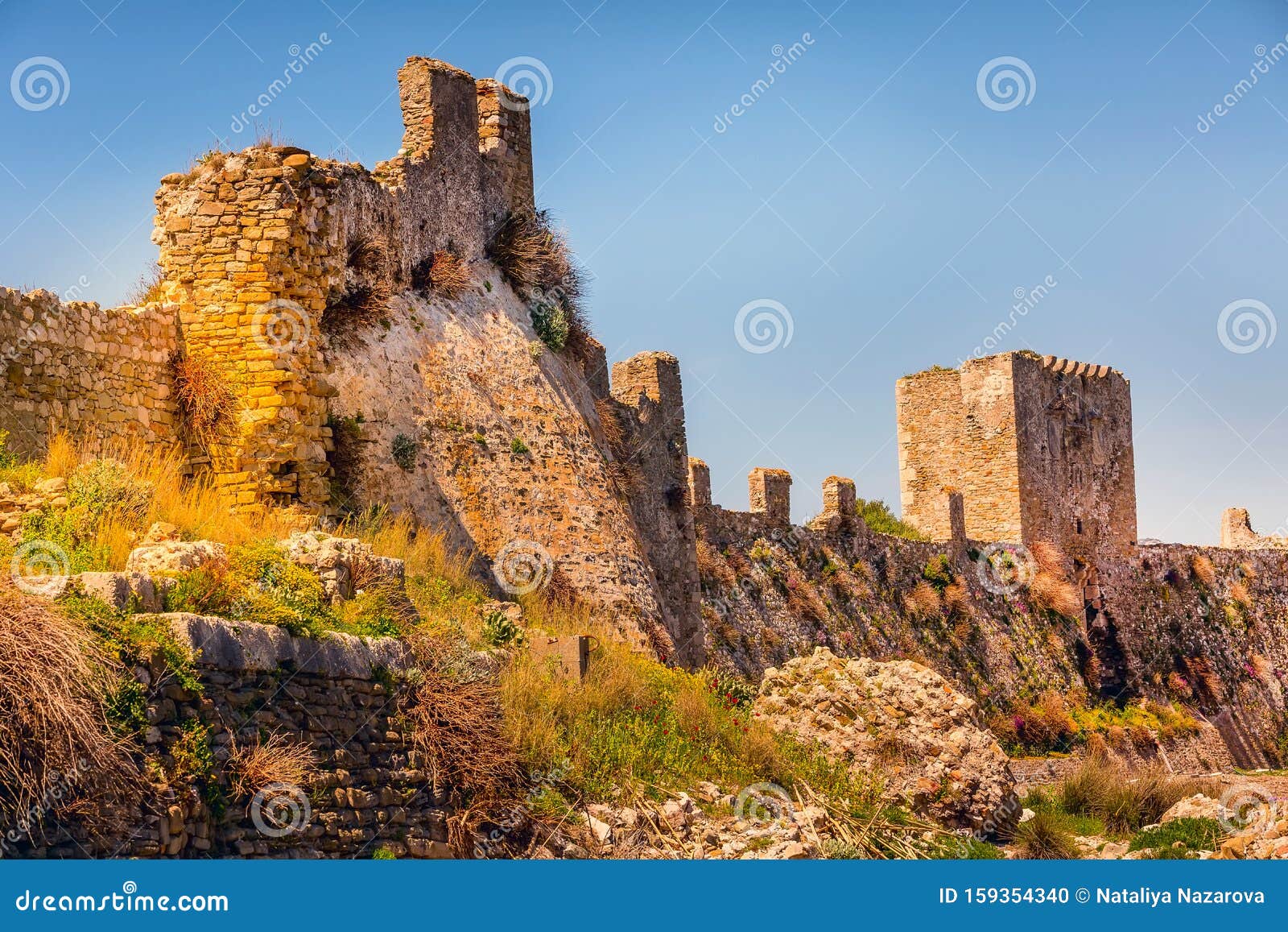 El Castillo De Methoni En Messinia, Grecia Foto de archivo - Imagen de ...