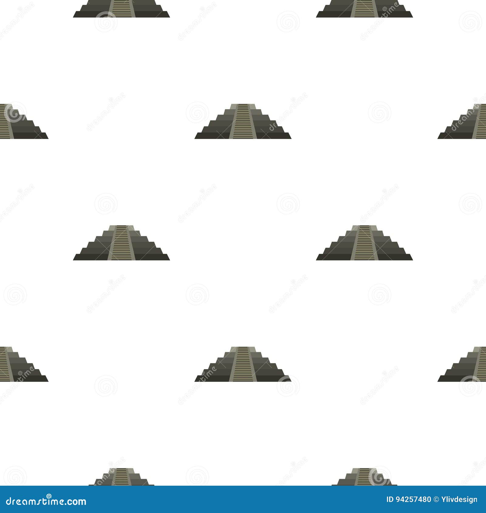 El Castillo Mayan Pyramid At Chichen Itza Icon With Shadow Vector ...