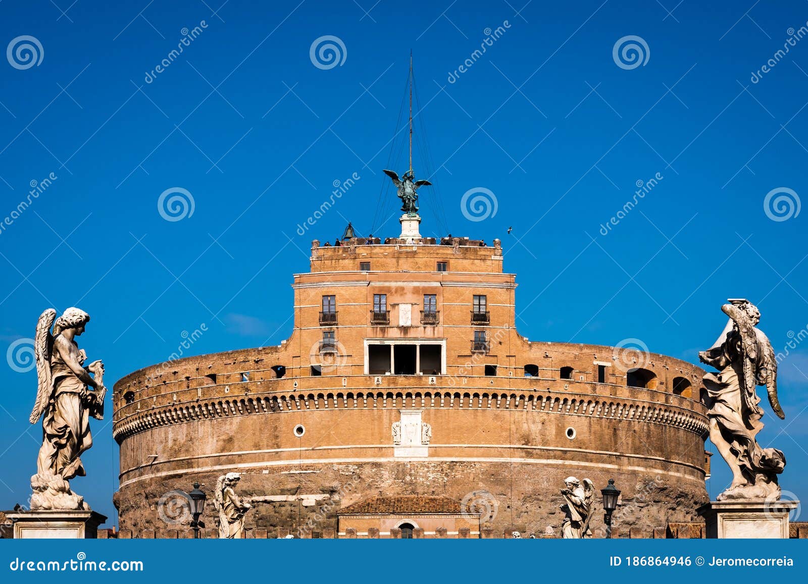 El Castillo Sant Angelo En Roma Foto de archivo - Imagen de romano ...