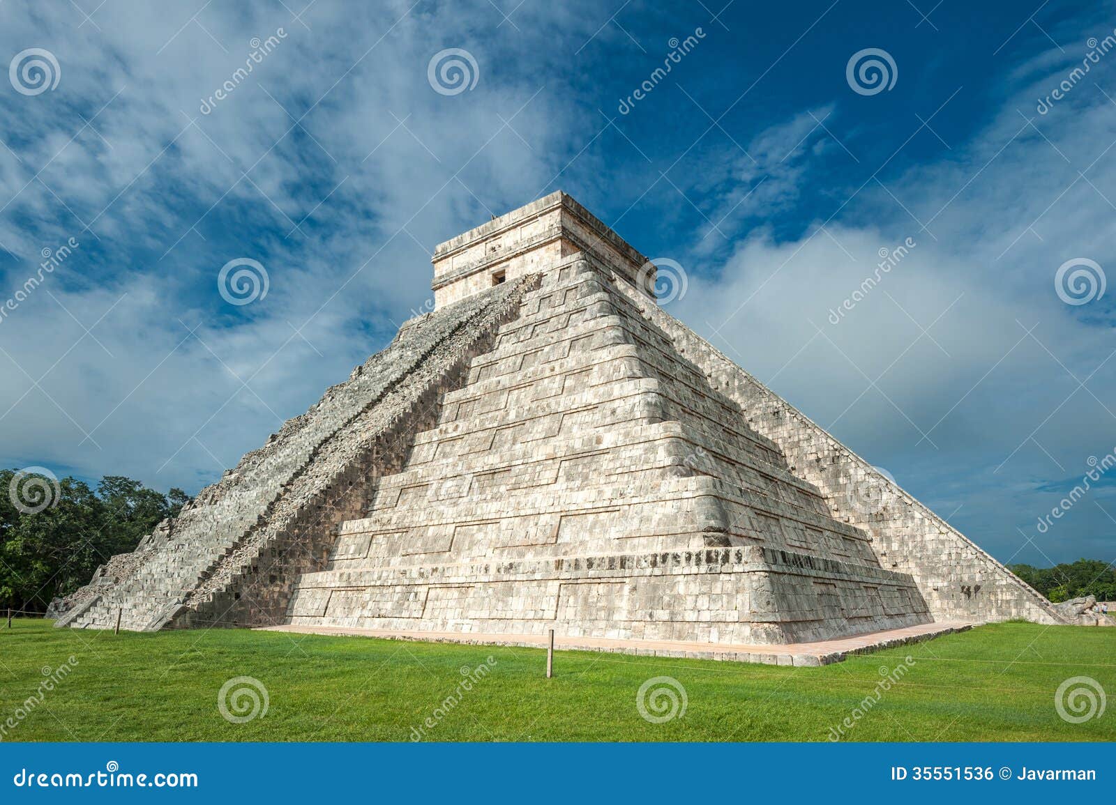 Pyramid Of Chichen Itza, The Castillo Temple, Mexico Royalty-Free Stock ...