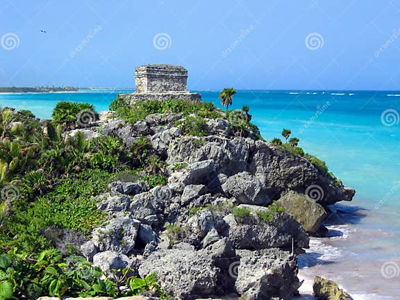 "El Castillo" Tulum Ruins Stock Photo - Image of destination, trees ...