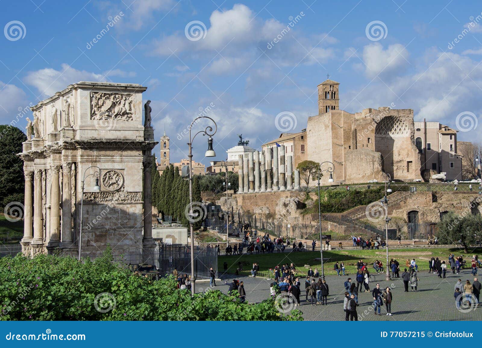 El centro de Roma imagen editorial. Imagen de ruina, centro - 77057215