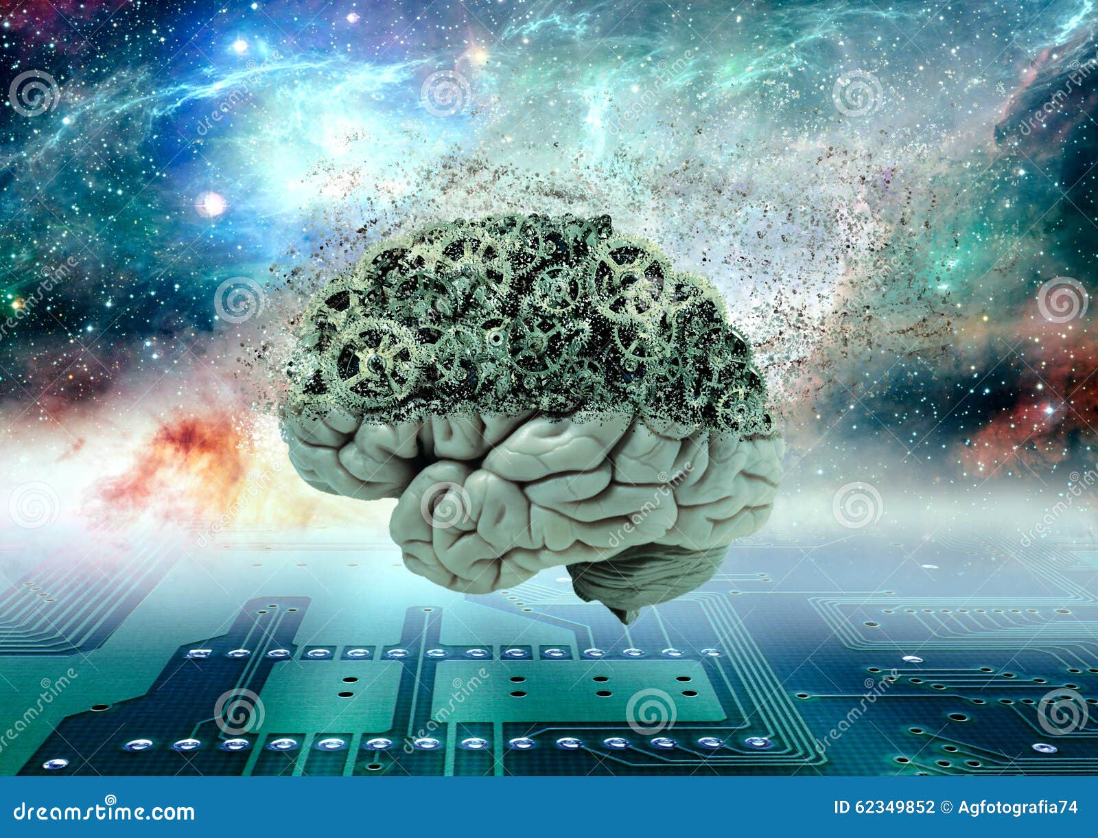 El cerebro se desintegra stock de ilustración. Ilustración de descubra ...