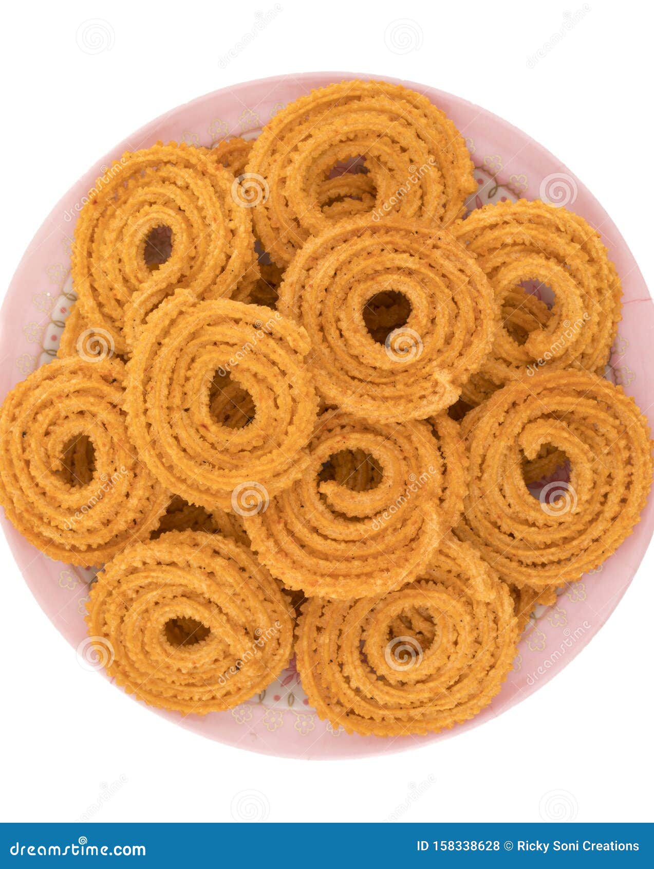 El Chakli Tradicional Indio Con Fondo Blanco Foto de archivo - Imagen ...