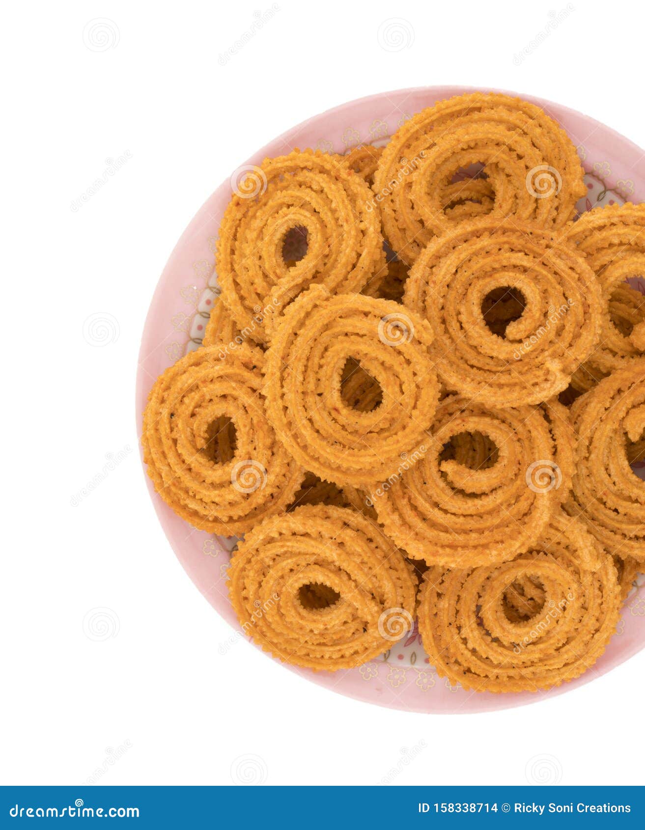 El Chakli Tradicional Indio Con Fondo Blanco Foto de archivo - Imagen ...