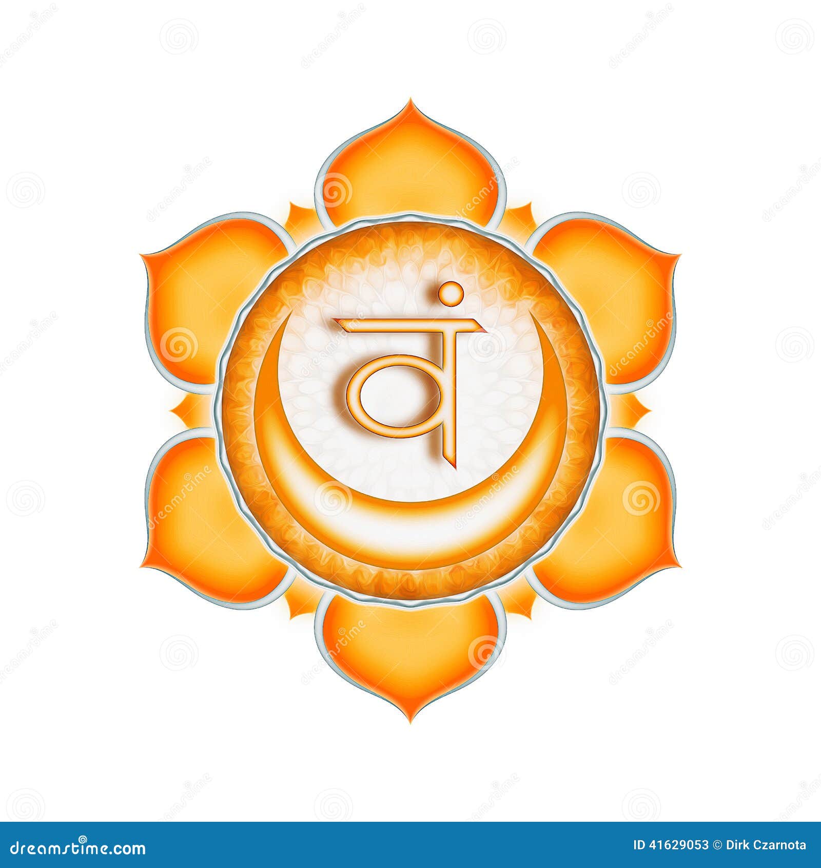 El Chakra sacro stock de ilustración. Ilustración de aislado - 41629053