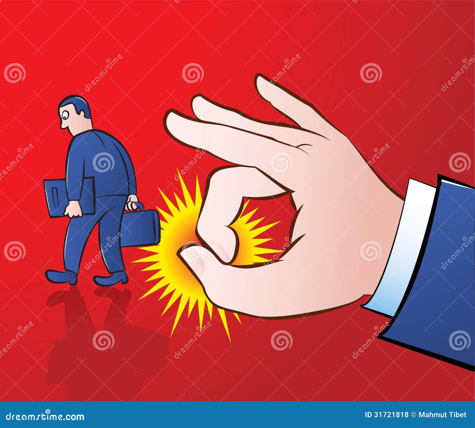 El chasquear lejos ilustración del vector. Ilustración de salir - 31721818