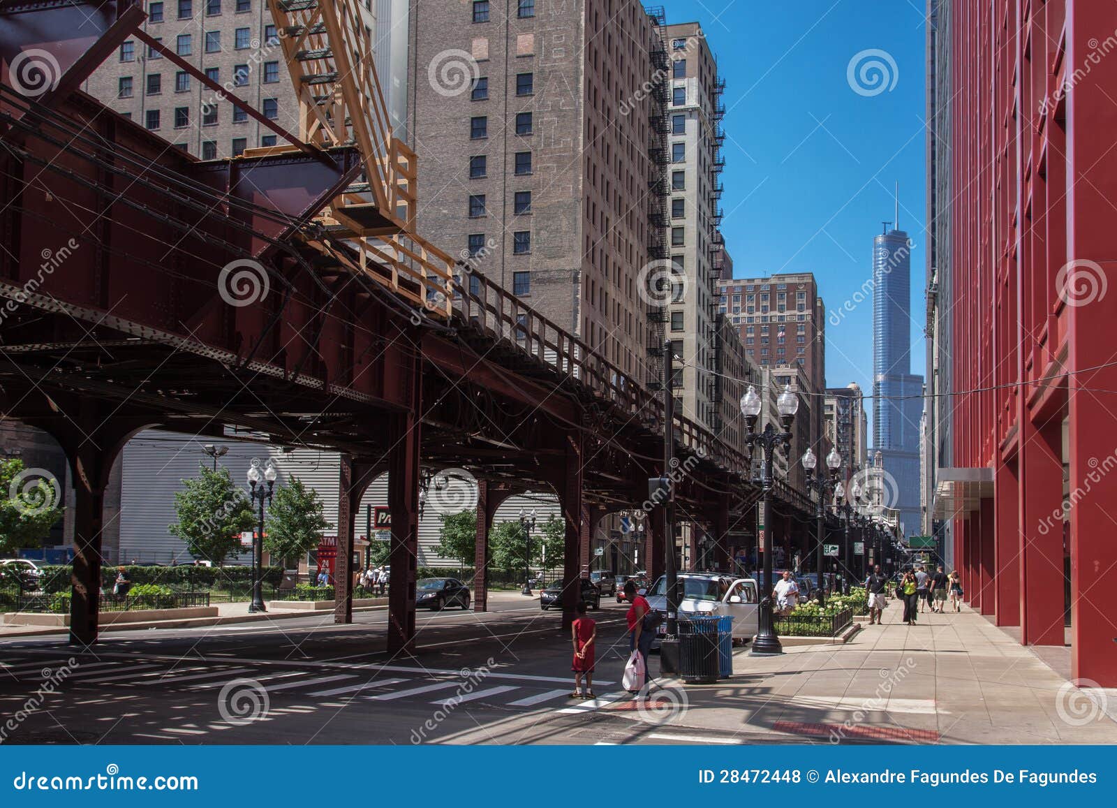 The El in Chicago editorial stock photo. Image of historical - 28472448