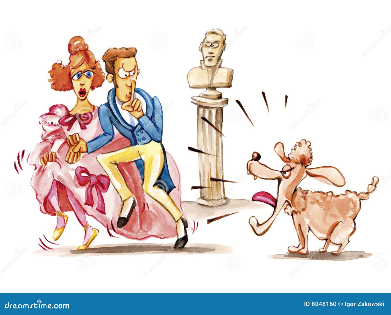 El Chivato Y El Perro De Los Pares Raspan Stock de ilustración ...