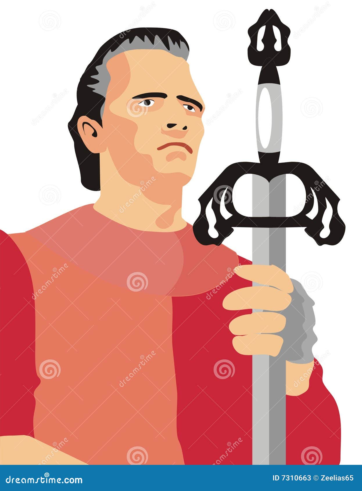 El cid stock vector. Illustration of strong, sword, mddle - 7310663