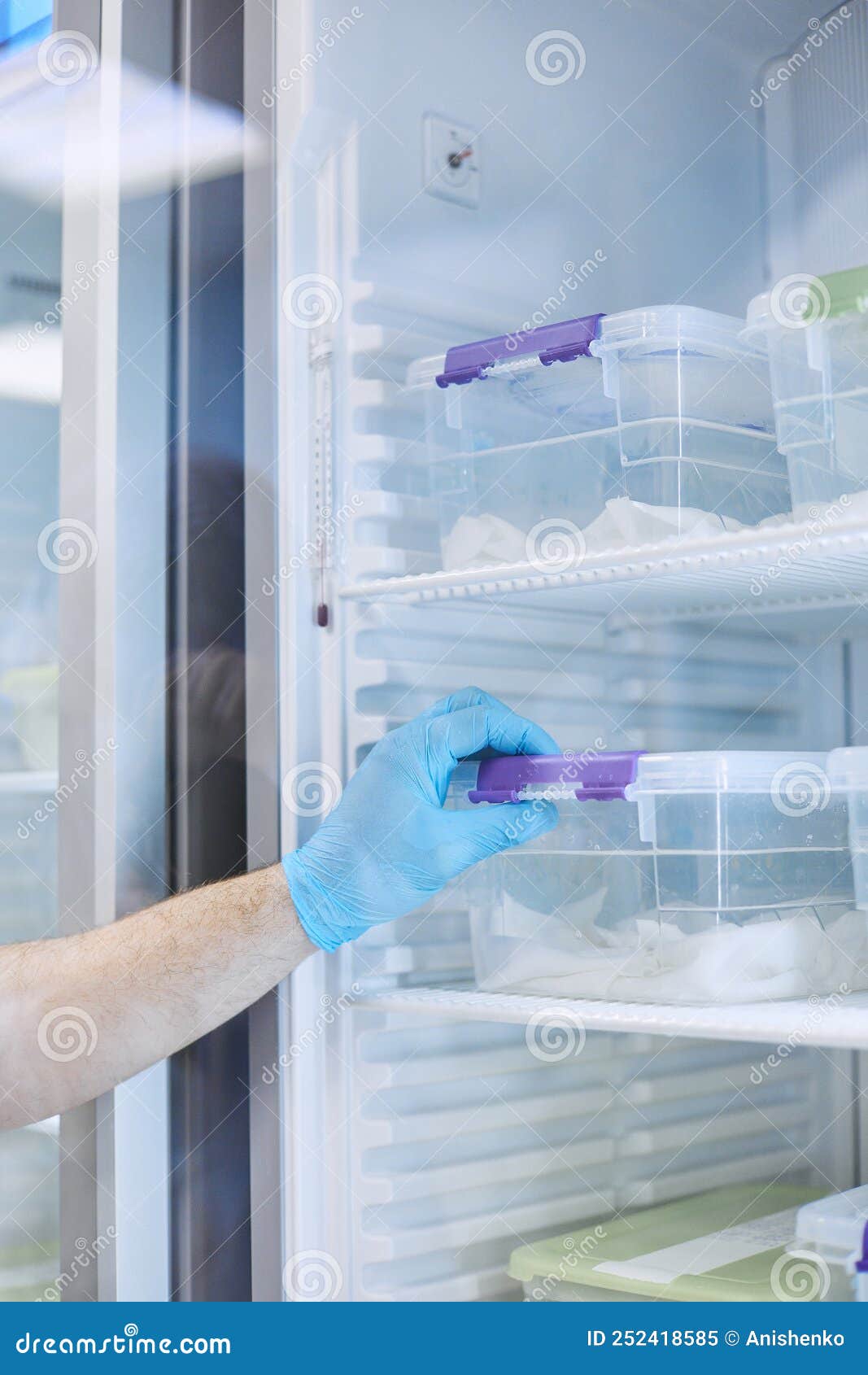 El Científico Saca Muestras De Materiales Para Experimentos De La ...