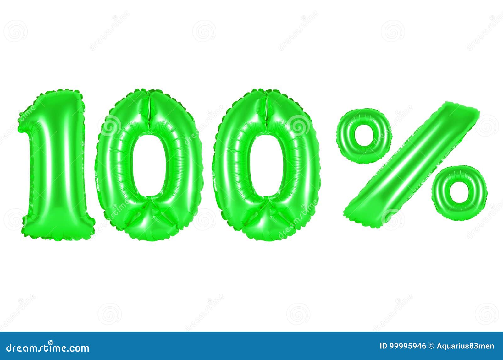 El 100 Cientos Por Ciento, Color Verde Foto de archivo - Imagen de ...