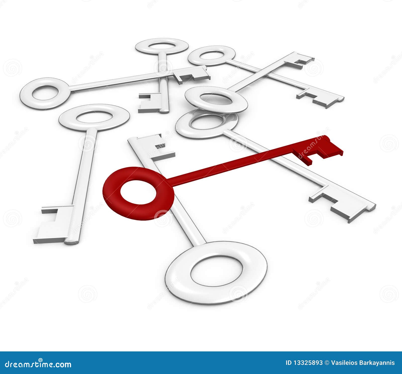 El Clave Correcto Entre El Resto - Imagen 3d Stock de ilustración ...