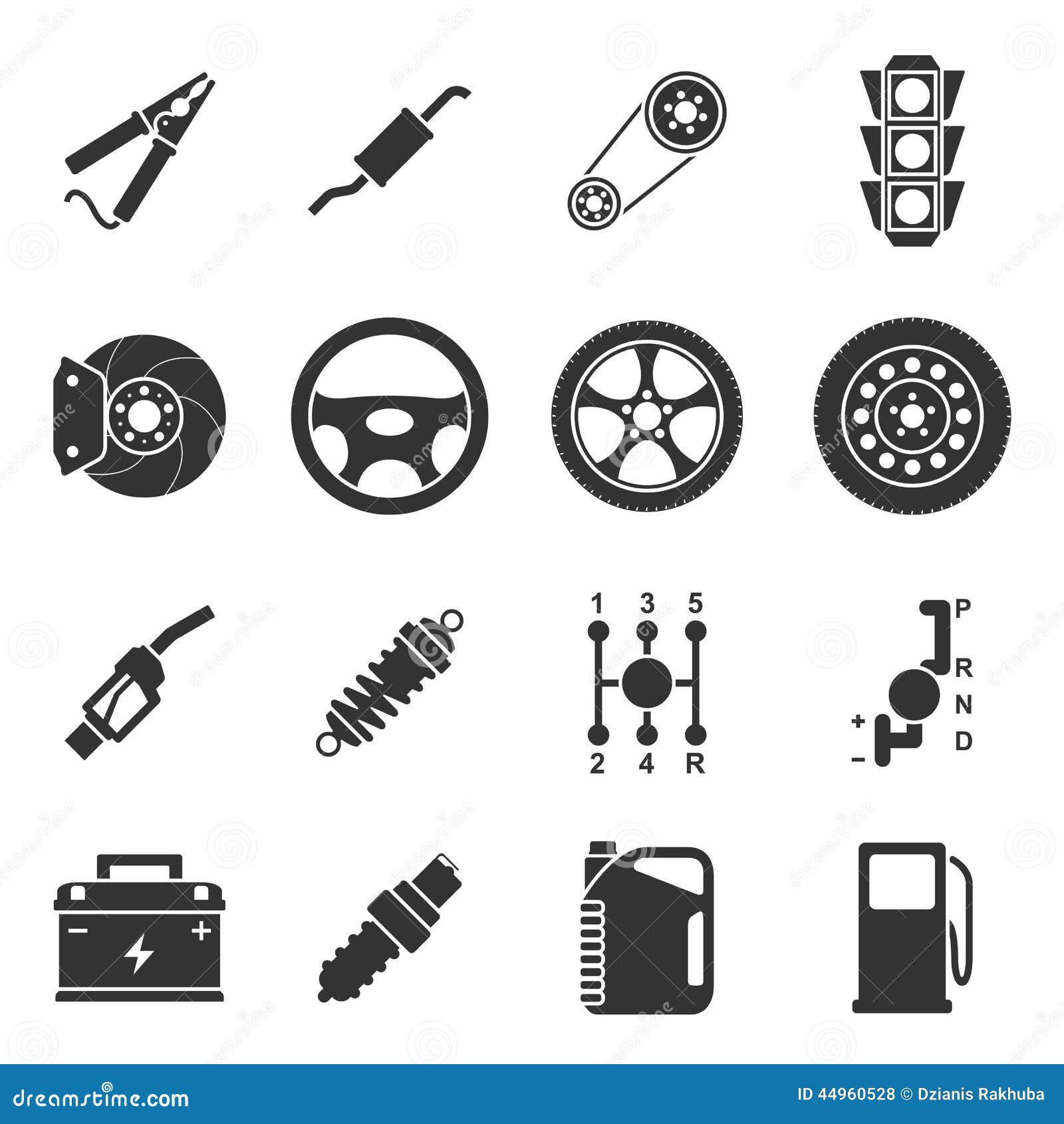 El coche parte iconos ilustración del vector. Ilustración de rueda ...