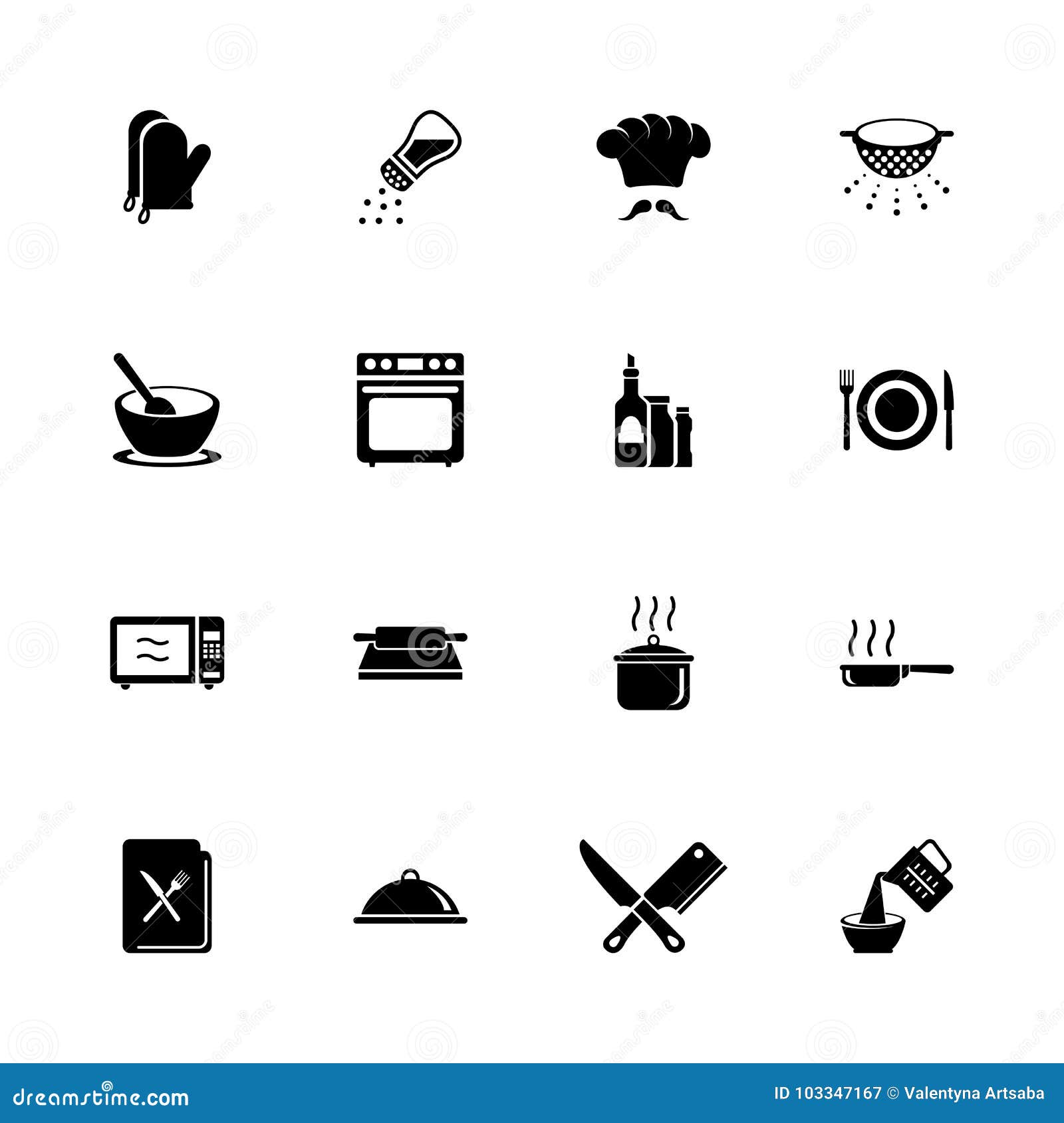 El Cocinar - Iconos Planos Del Vector Ilustración del Vector ...