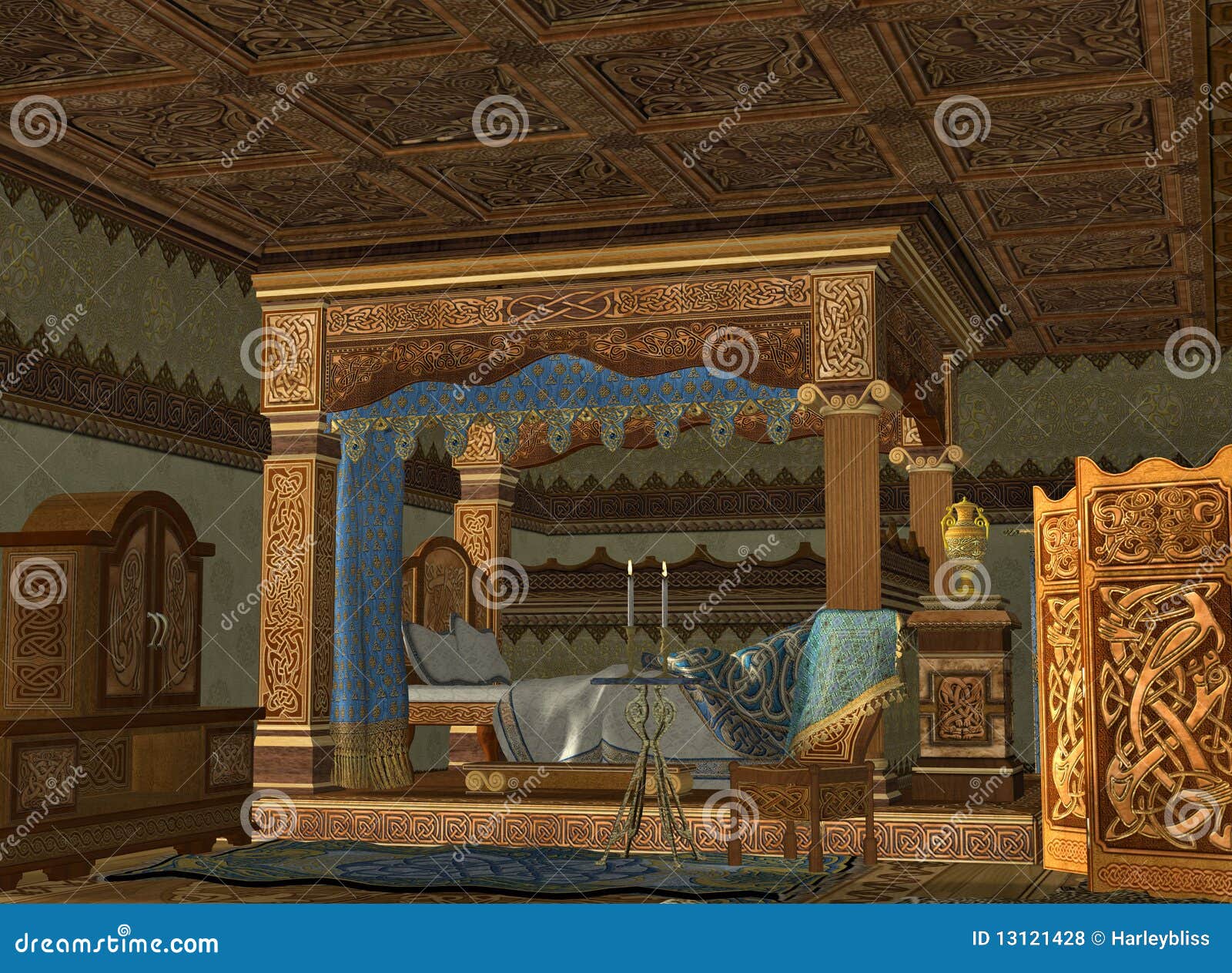 El Compartimiento Real De La Cama Stock de ilustración - Ilustración de ...