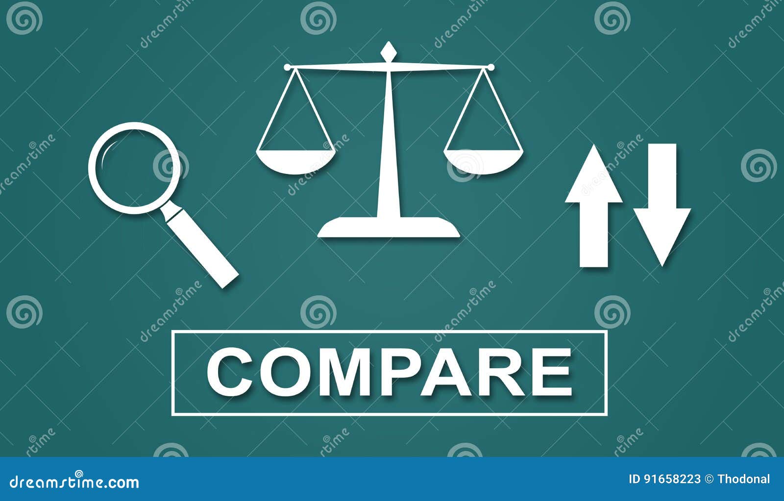 El concepto de compara stock de ilustración. Ilustración de contra ...