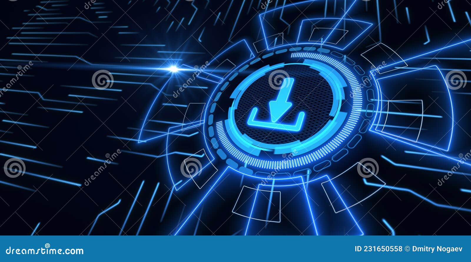 El Concepto De Descarga De Datos De Internet Stock de ilustración ...