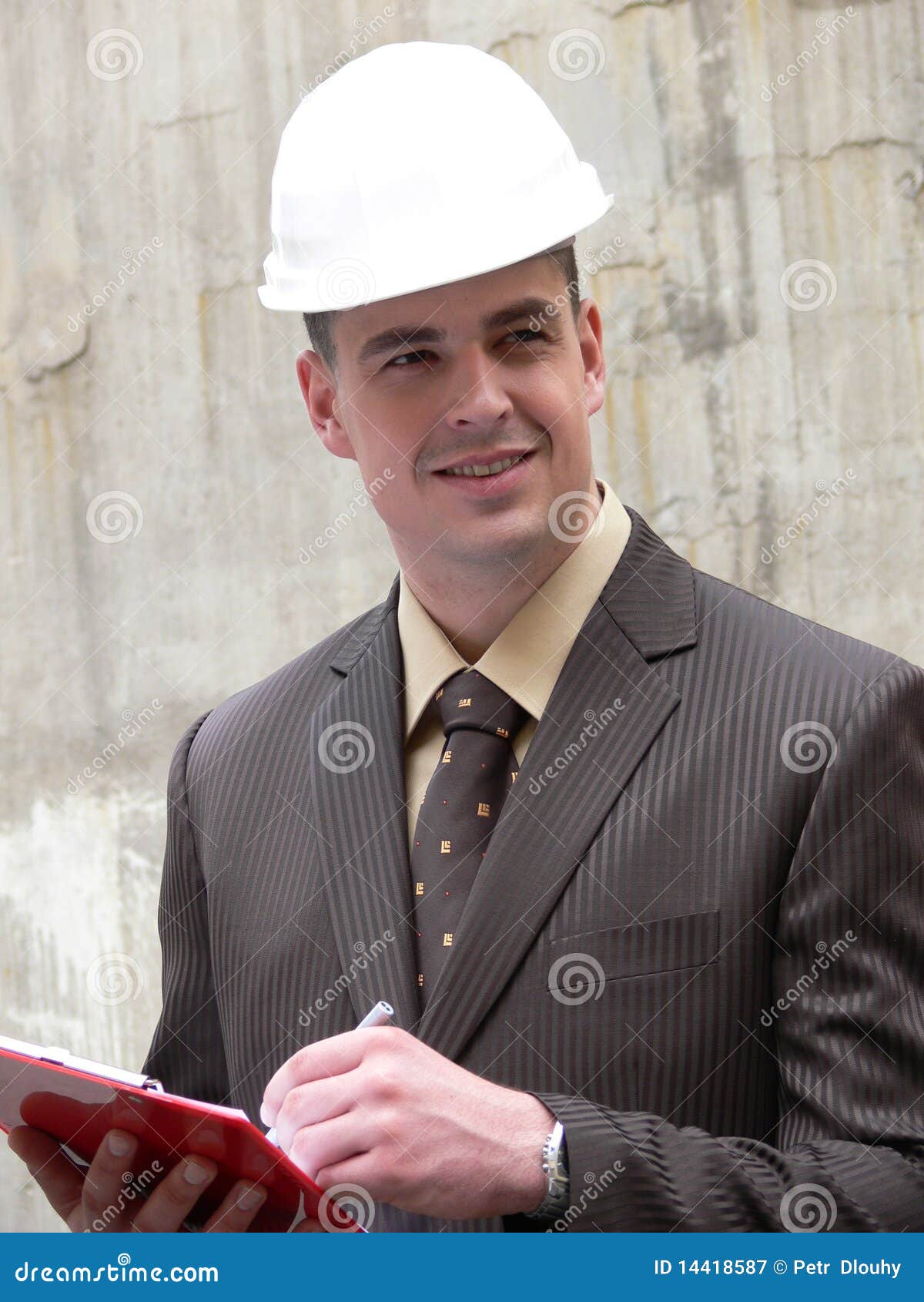 El Constructor Escribe Notas Imagen de archivo - Imagen de hablar ...