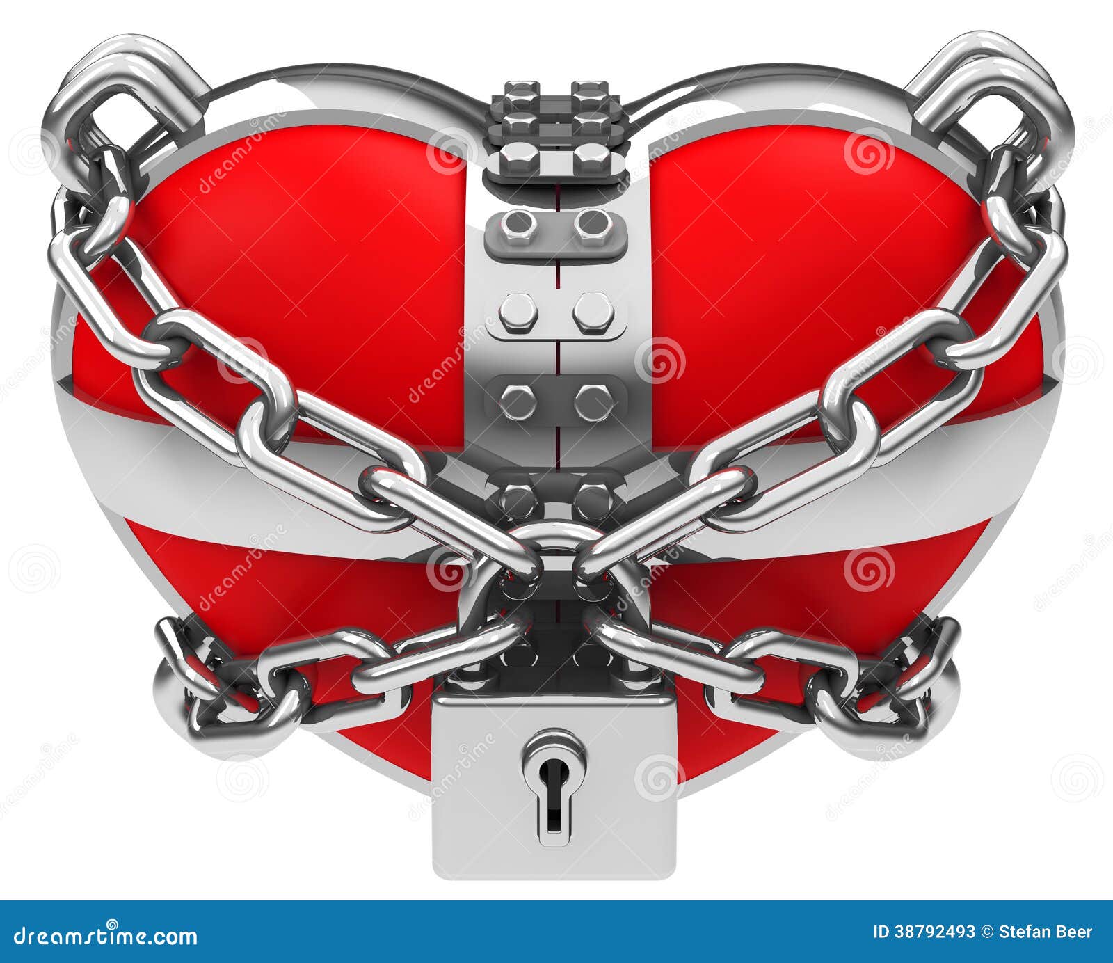 El corazón bloqueado stock de ilustración. Ilustración de unlocking ...