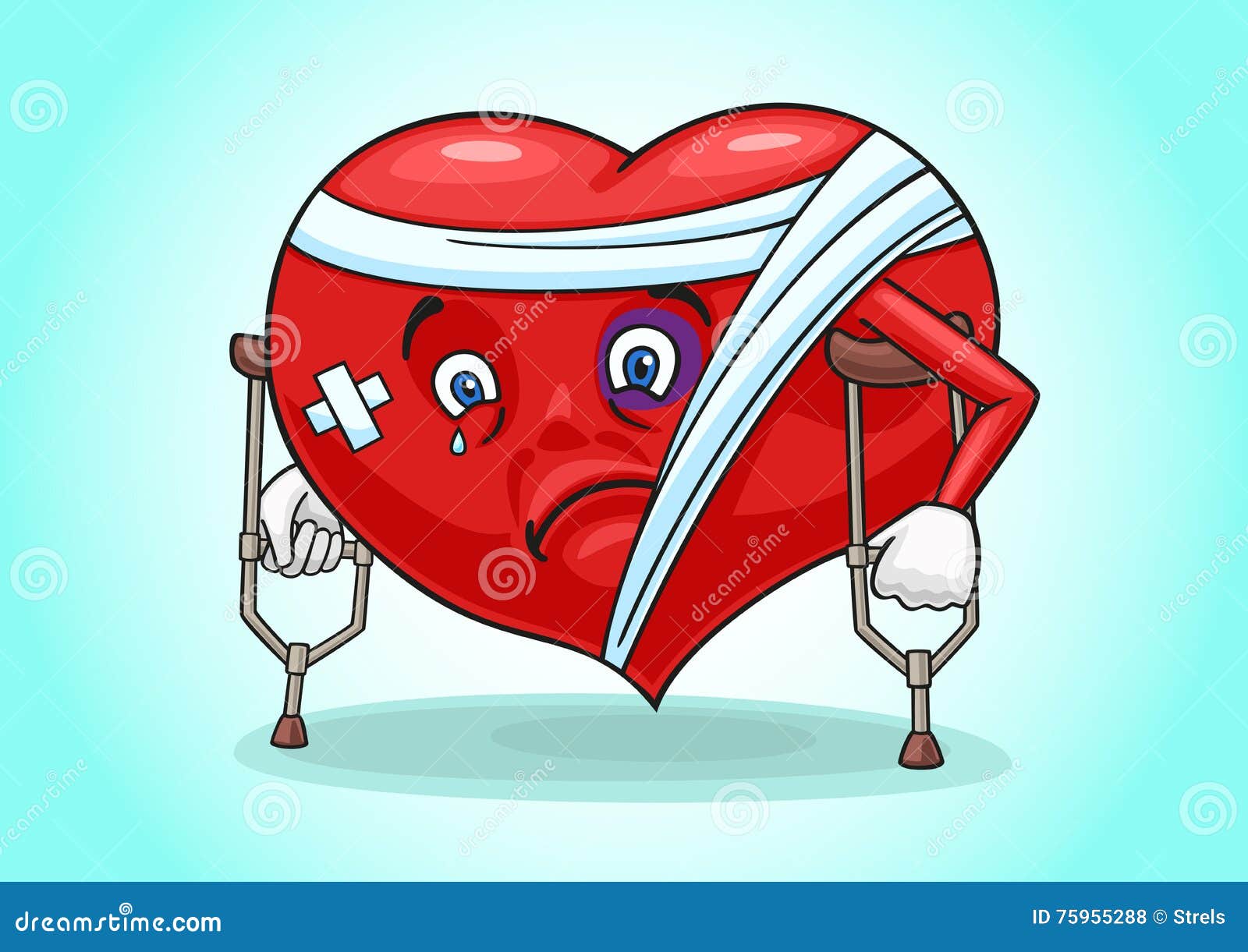 El Corazón En El Estado Enfermo Ilustración del Vector - Ilustración de ...