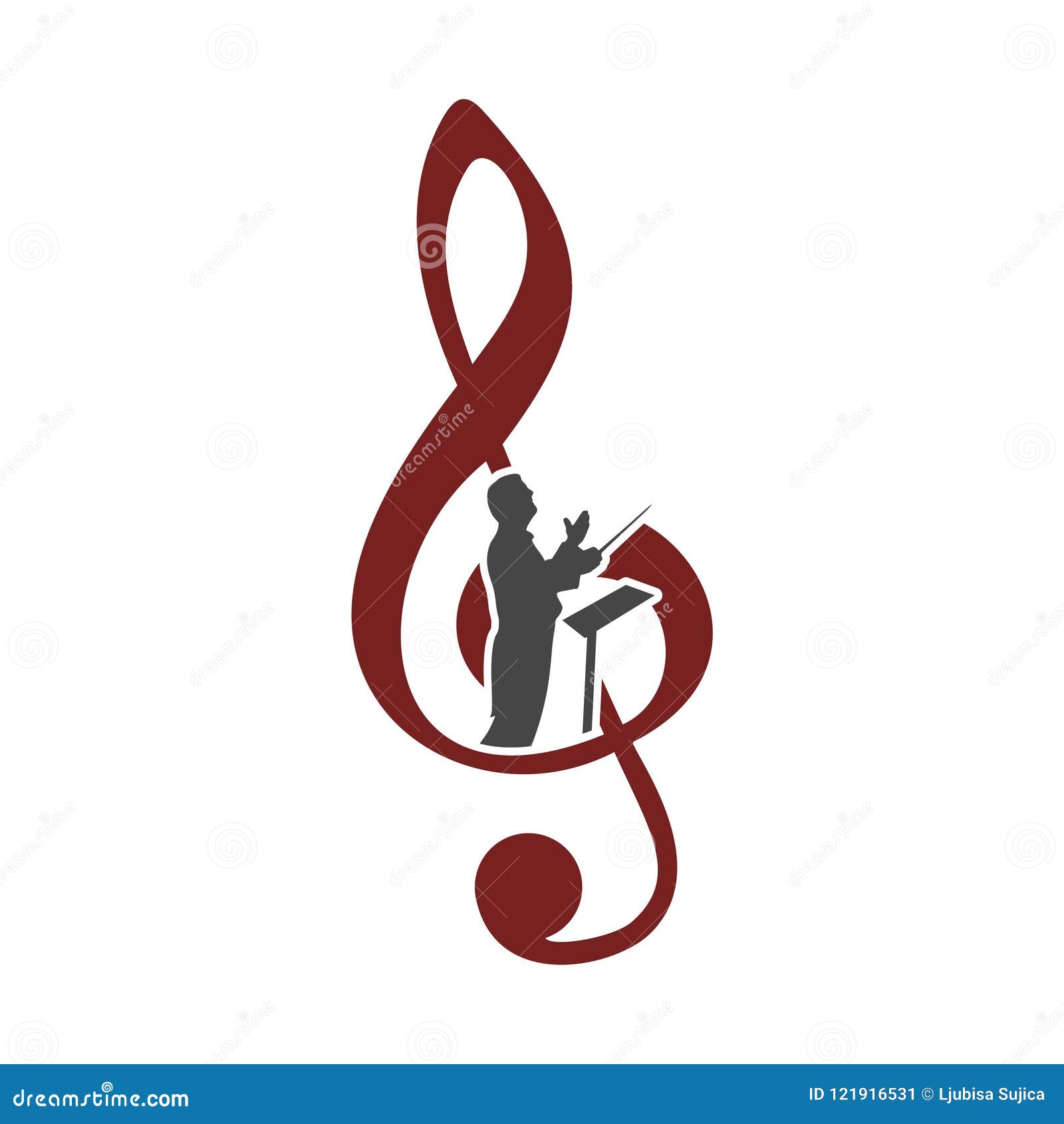 El Coro Dirige El Logotipo, Icono Del Coro Ilustración del Vector ...