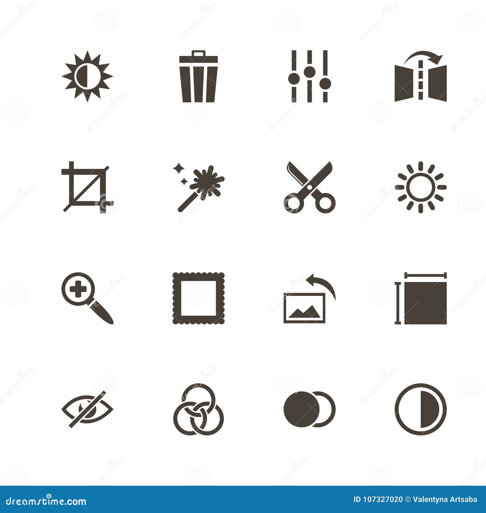 El Corregir De Imagen - Iconos Planos Del Vector Ilustración del Vector ...