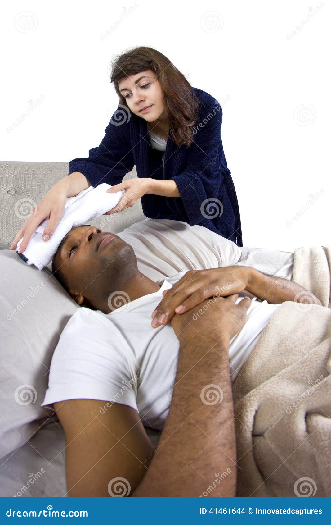 El cuidar para el enfermo foto de archivo. Imagen de americano - 41461644