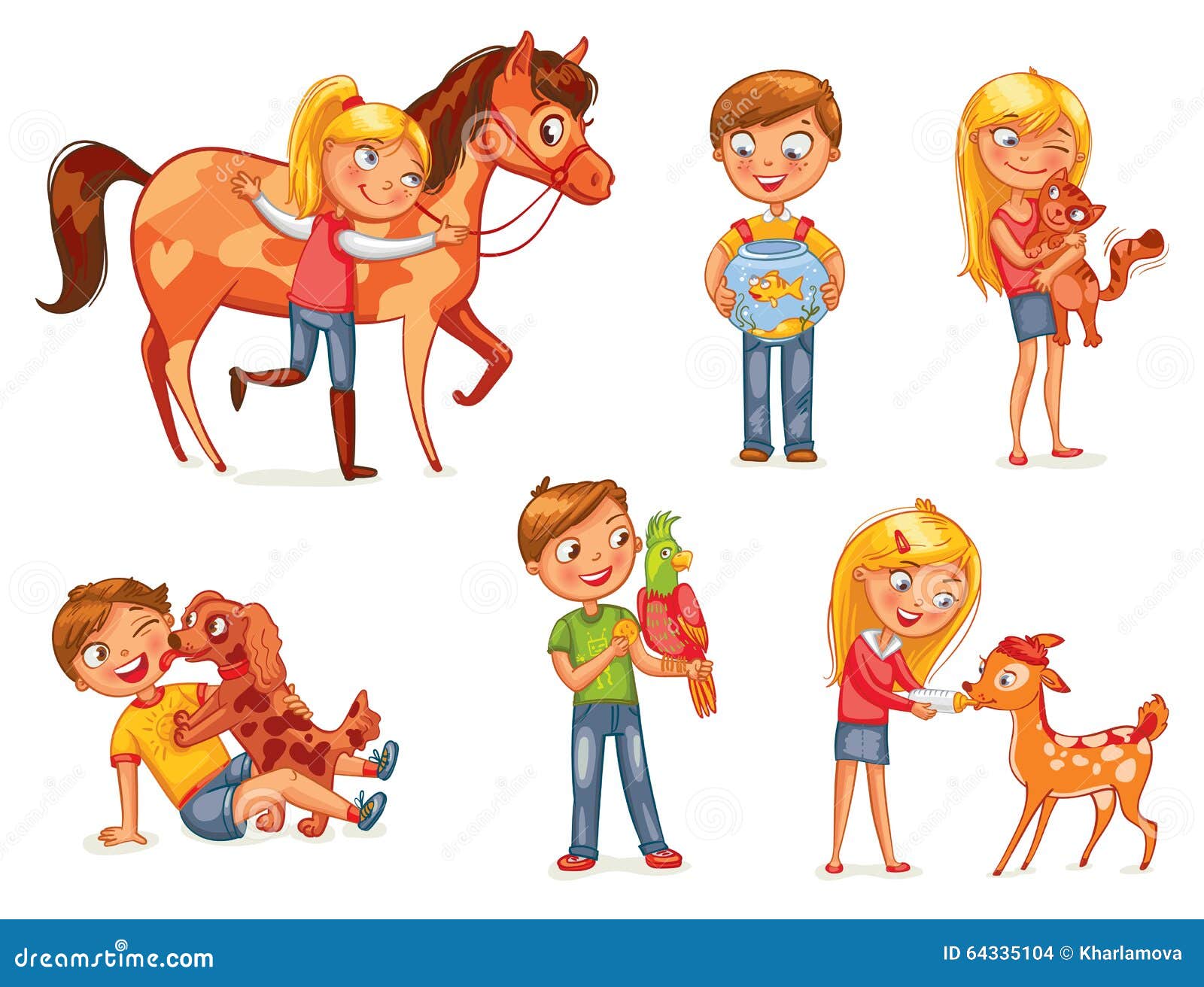 El Cuidar Para Los Animales Ilustración del Vector - Ilustración de ...