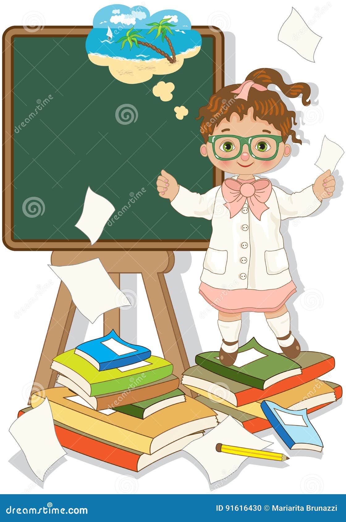 El día pasado de escuela ilustración del vector. Ilustración de ...