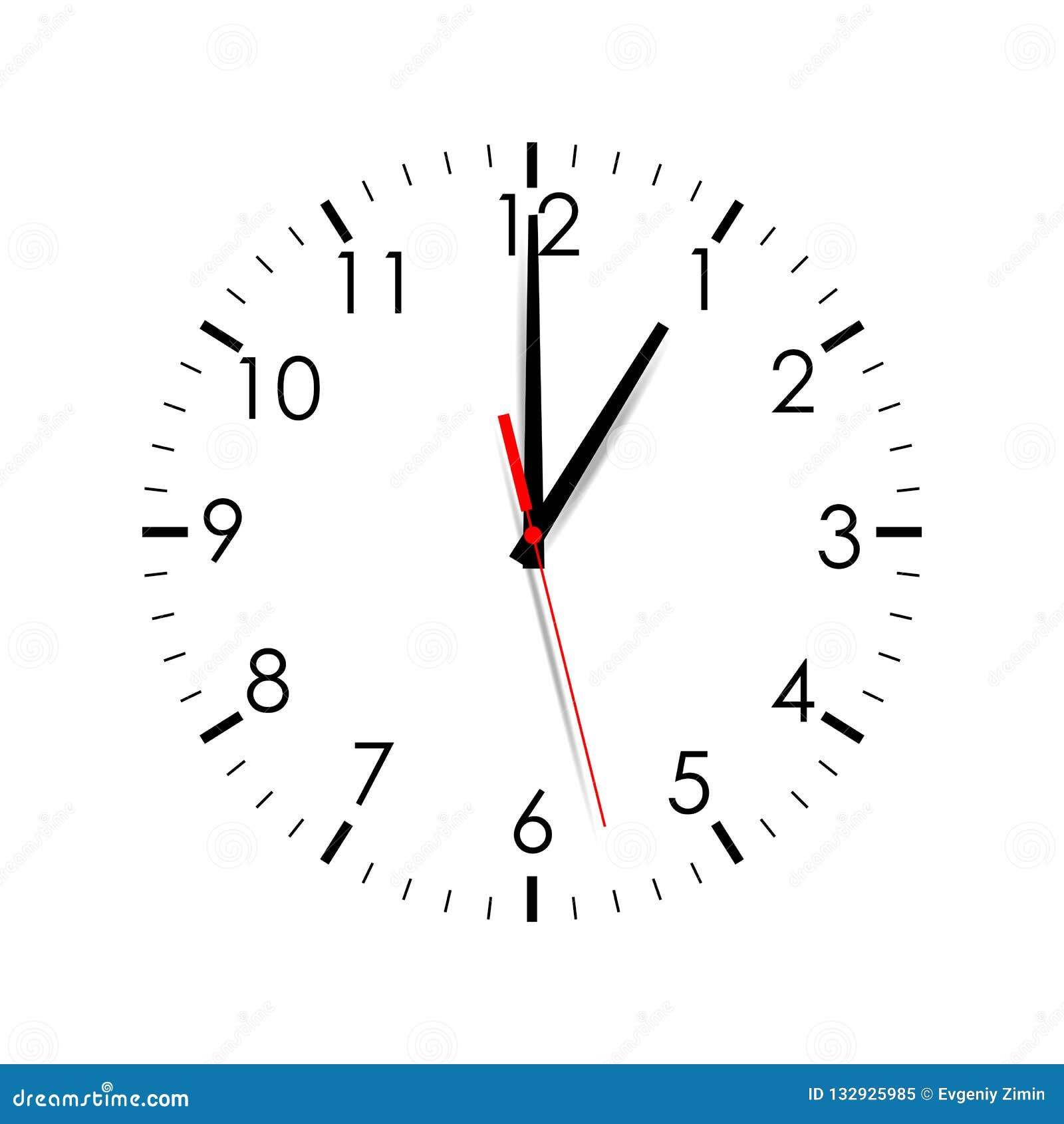 El Dial De Reloj Muestra Una Hora Ilustración del Vector - Ilustración ...