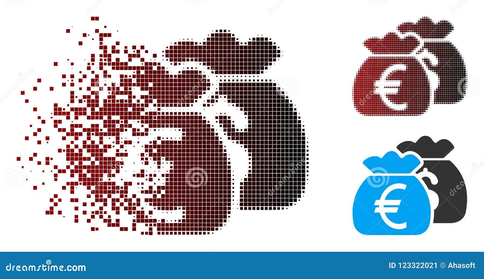 El Dinero Euro De Semitono Fracturado Del Pixel Empaqueta El Icono ... El Dinero Euro De Semitono Fracturado Del Pixel Empaqueta El Icono ...