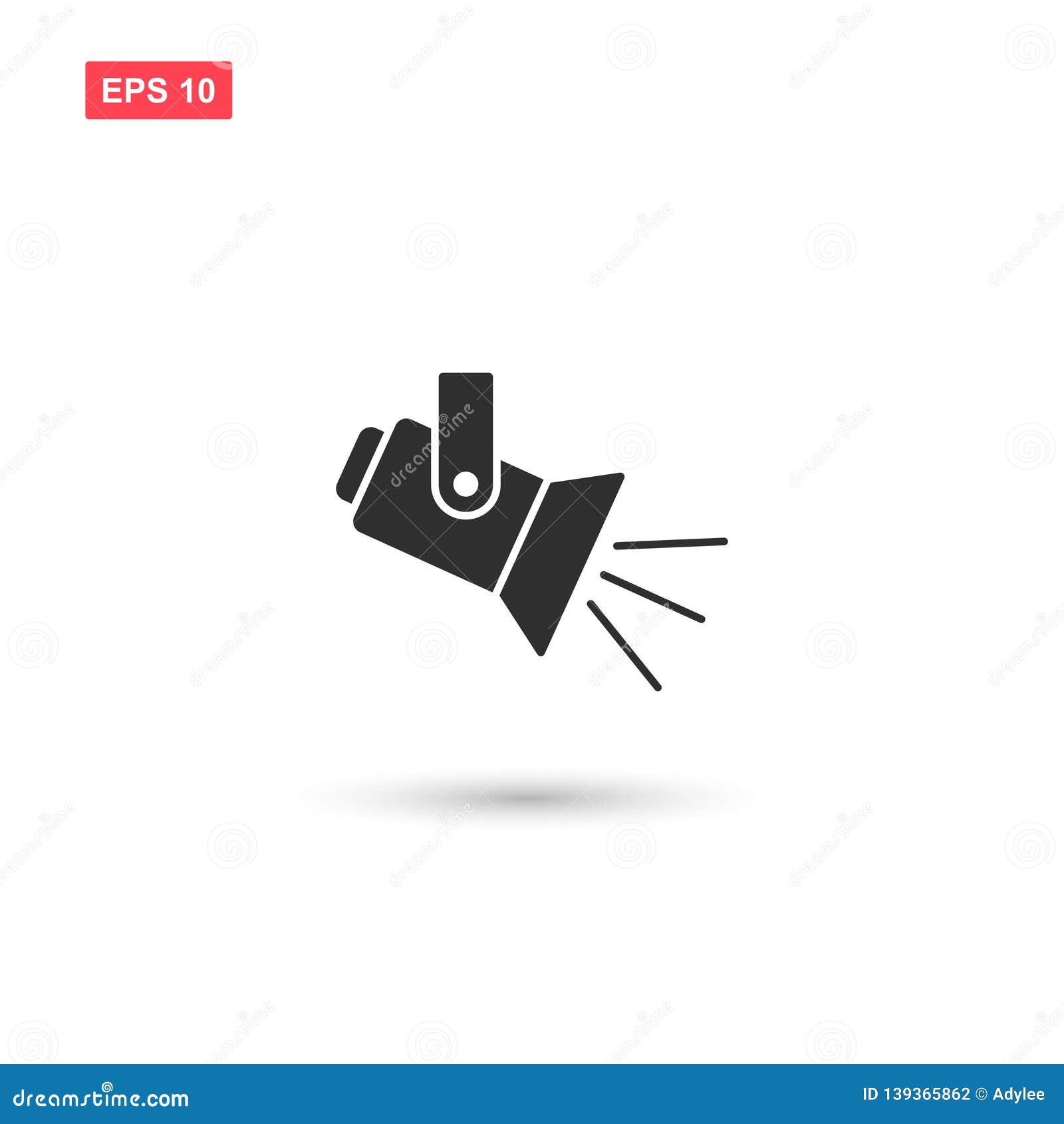 El Diseño Del Vector Del Icono Del Reflector Aisló 3 Ilustración del ...