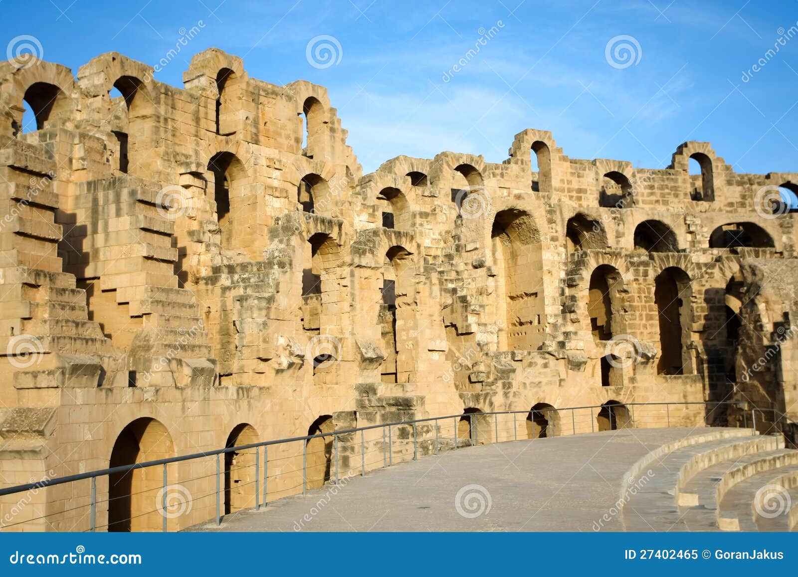 El Djem, Amphitheatre Walls Stock Image - Image of location, antique ...