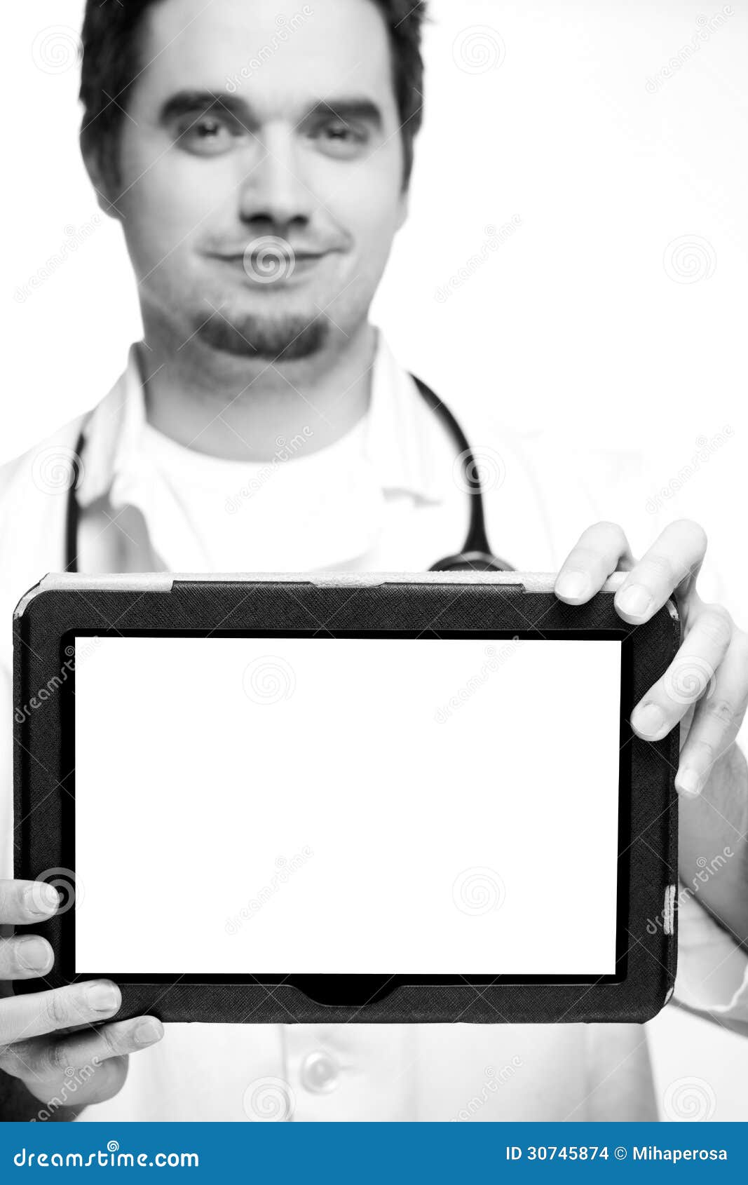 El doctor and Tablet Pc foto de archivo. Imagen de simplicidad - 30745874