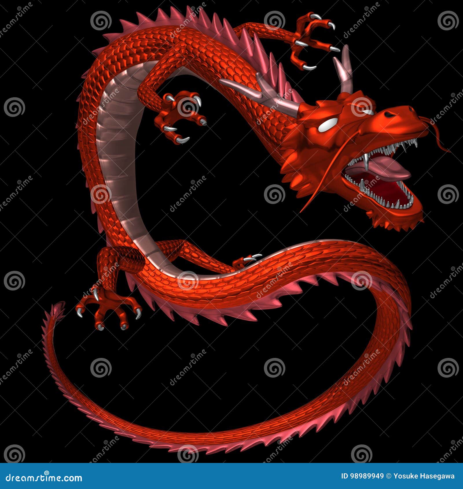 El dragón rojo, ejemplo 3D stock de ilustración. Ilustración de ...