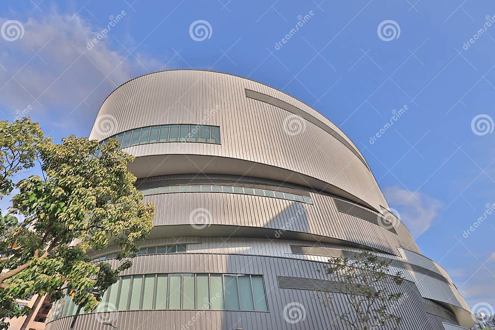El Edificio Del Ound De Yuen Long Public Library Imagen de archivo ...