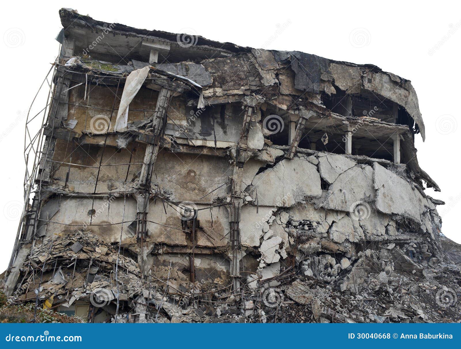 El edificio destruido foto de archivo. Imagen de desastre - 30040668