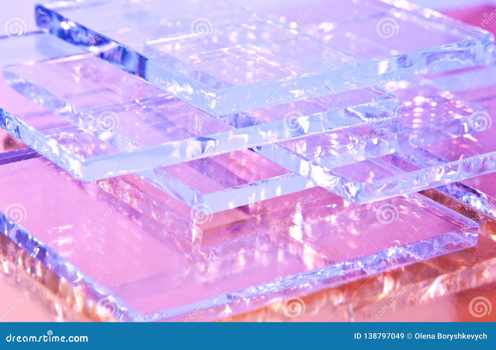 El Ejemplo Abstracto Del Vidrio Coloreado Transparente Stock de ...