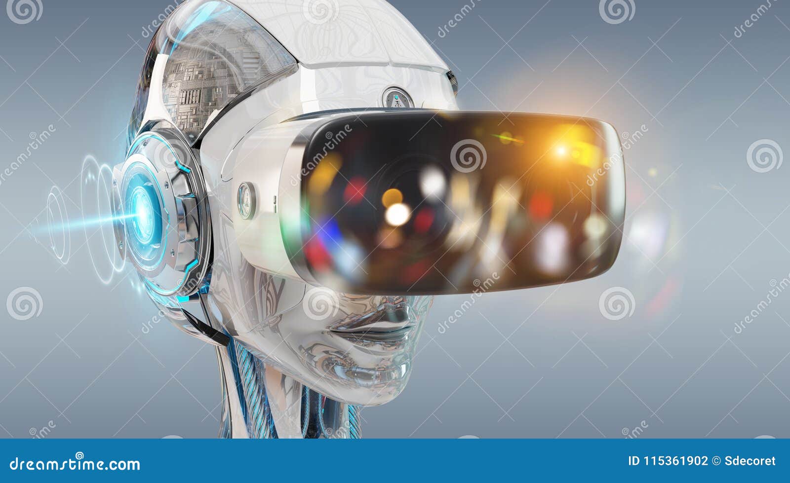 El Ejemplo 3D De La Realidad Virtual Y De La Inteligencia Artificial ...