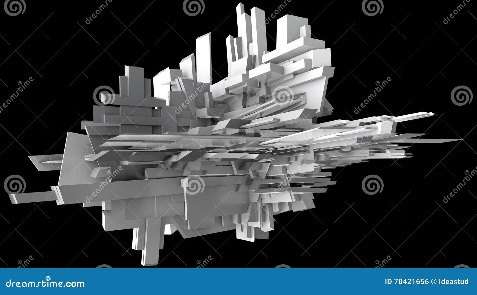 El Ejemplo 3D Del Objeto Tridimensional Le Gusta La Nave Espacial Stock ...