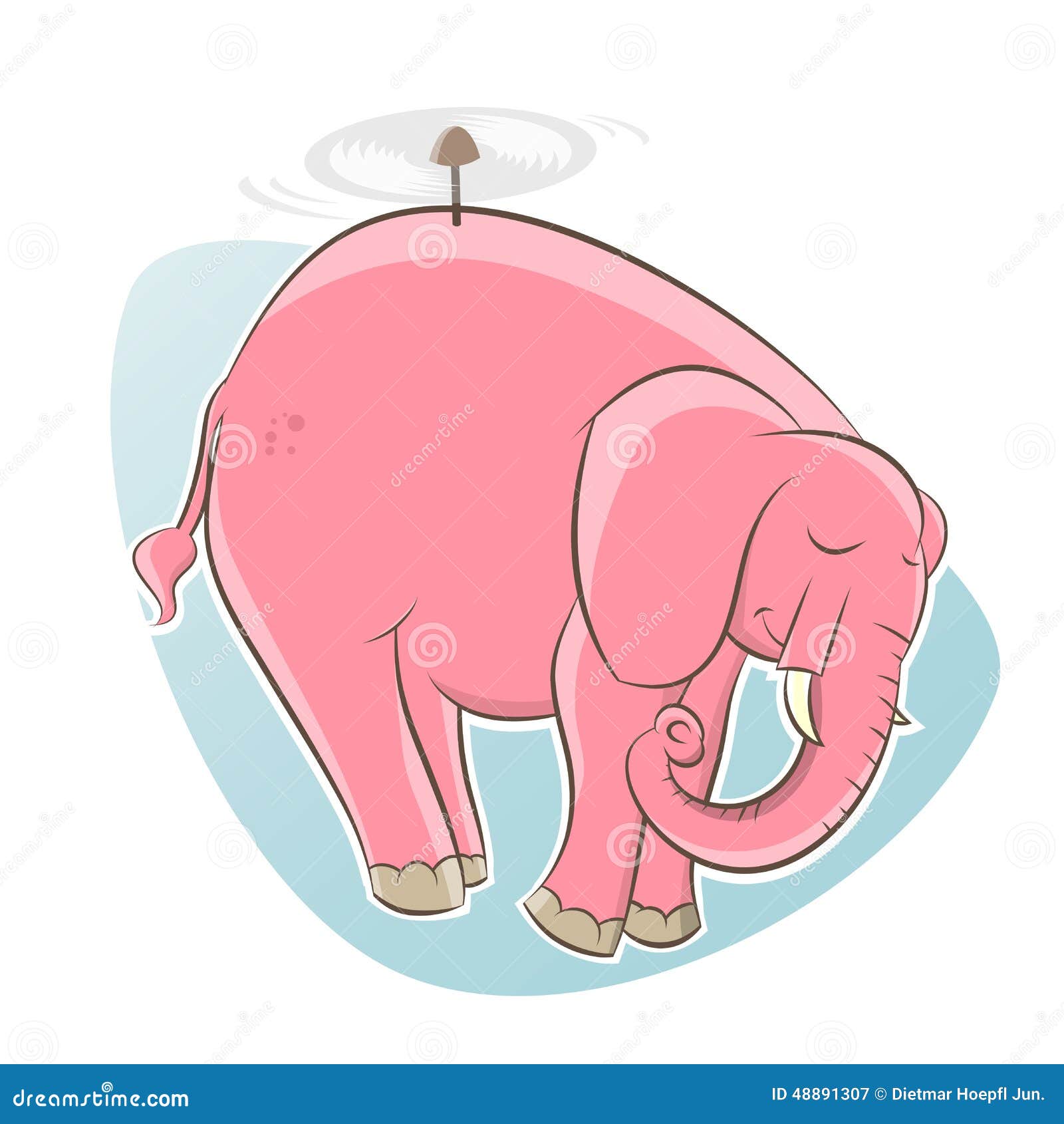 El Elefante Rosado Está Volando Ilustración del Vector - Ilustración de ...