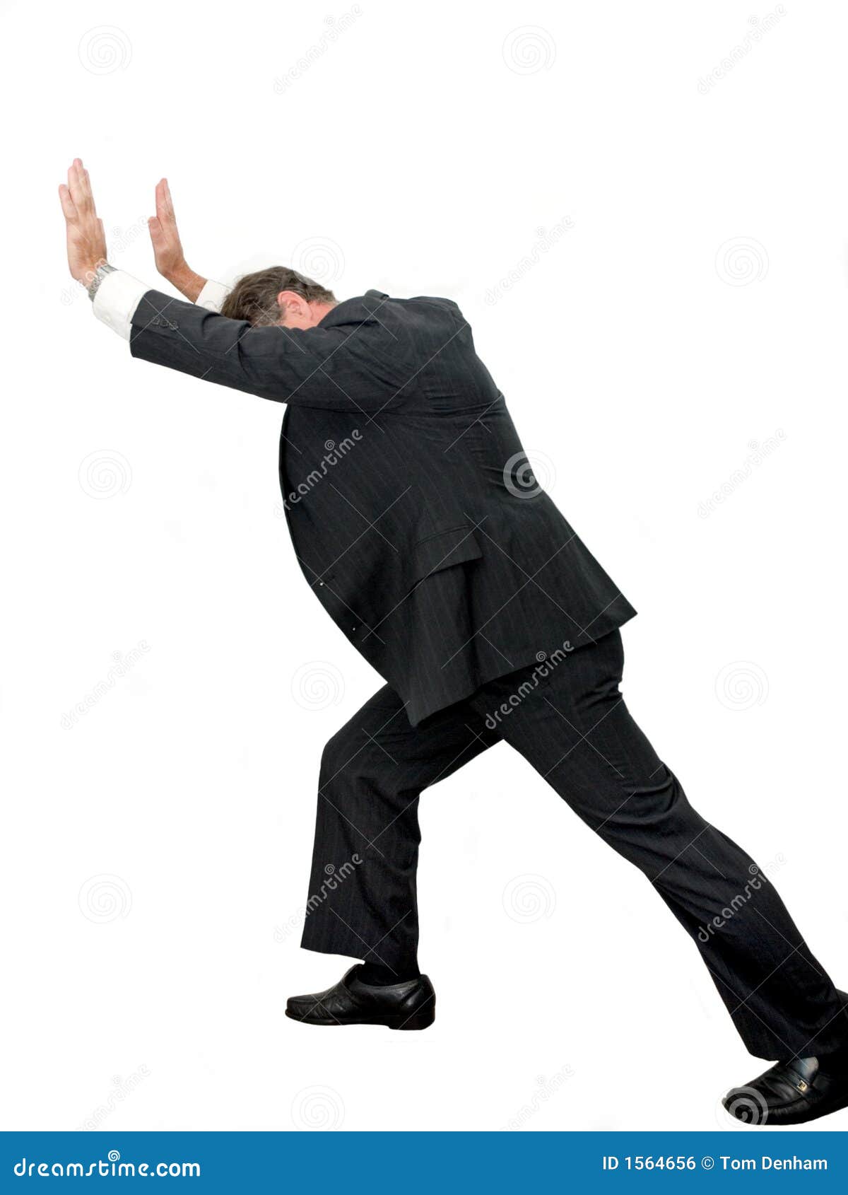 El empujar foto de archivo. Imagen de oficina, tipo, negocios - 1564656