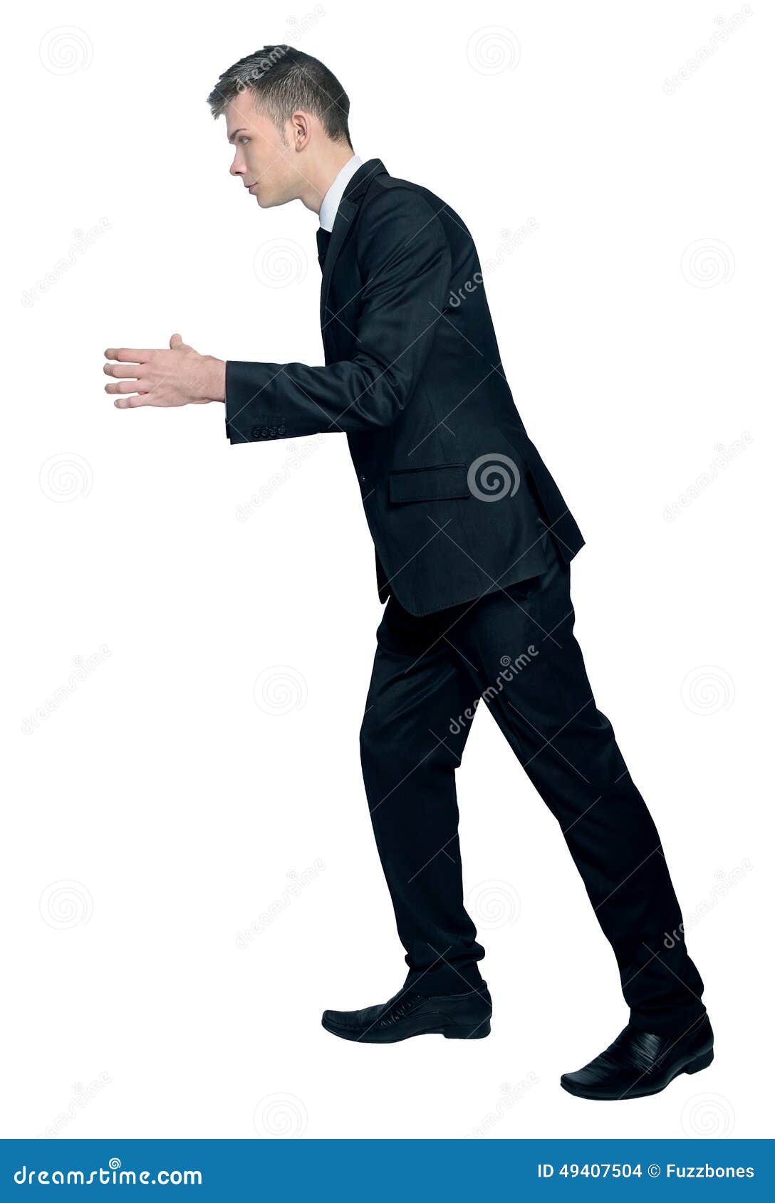 El empujar del hombre foto de archivo. Imagen de completo - 49407504