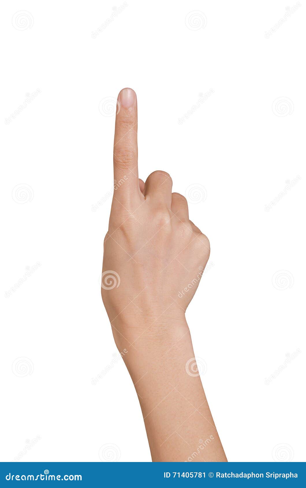 El Empujar Manualmente En Un Fondo Blanco Imagen de archivo - Imagen de ...